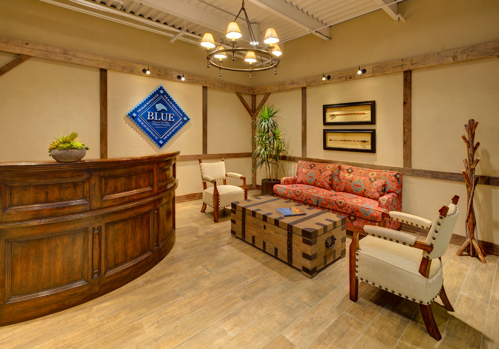 Blue Buffalo Reception Area - Rustic - Home Office - New York - by Beth ...