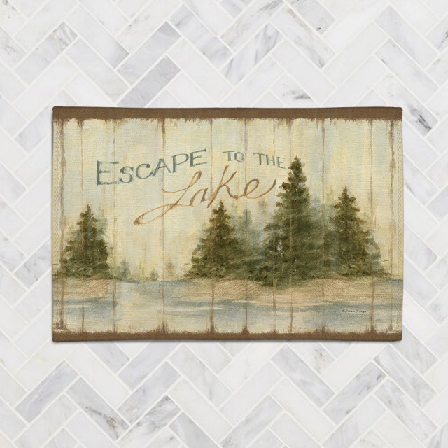 Escape to the Lake 2'x3' Accent Rug, 5X7 - Rustic - Area Rugs - by ...