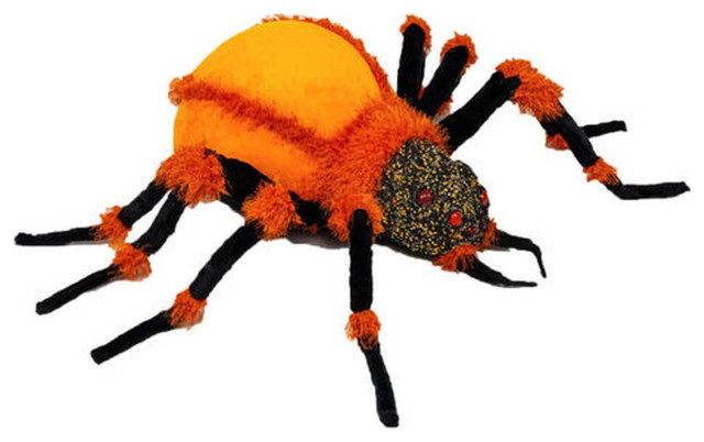 December Diamonds Halloween Carnival 60" Large Orange Spider ...