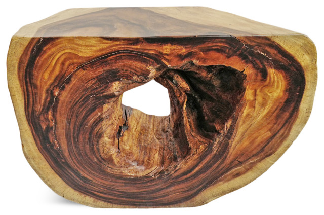 Organic Monkey Pod Side Table - Rustic - Console Tables - by Design Mix ...