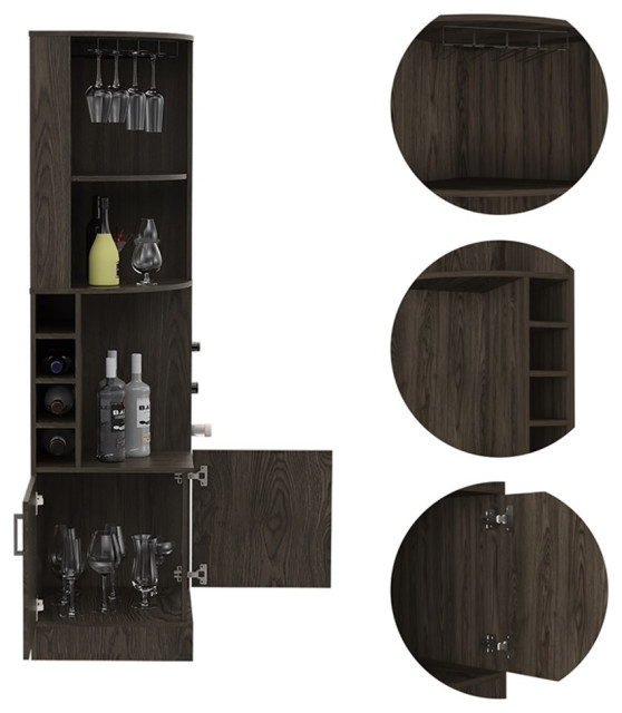Home Square 2-Piece Set with Lift Top Coffee Table and Corner Bar ...