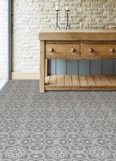Whitney Peel & Stick Floor Tiles, Swatch - Contemporary - Tile - by ...