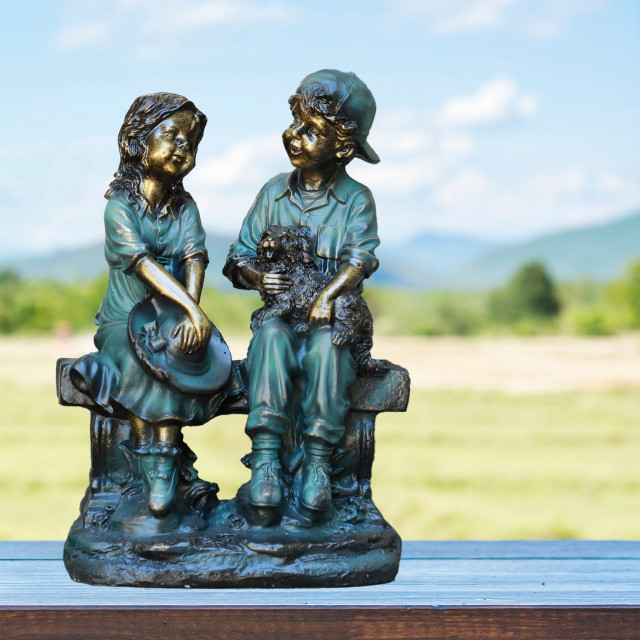 Getting to Know Each Other Statue - Modern - Garden Statues And Yard ...