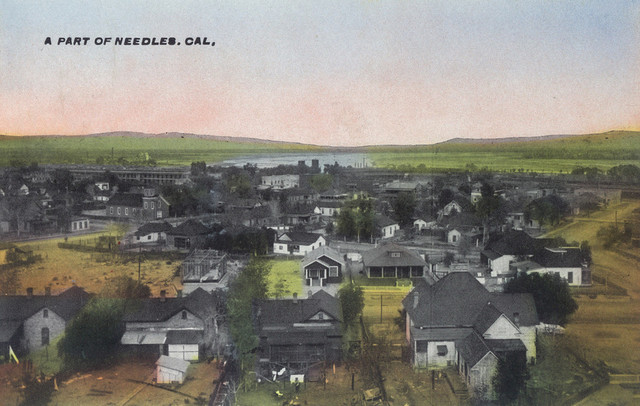 "Needles, California - Aerial View of the Town" Print - Traditional ...