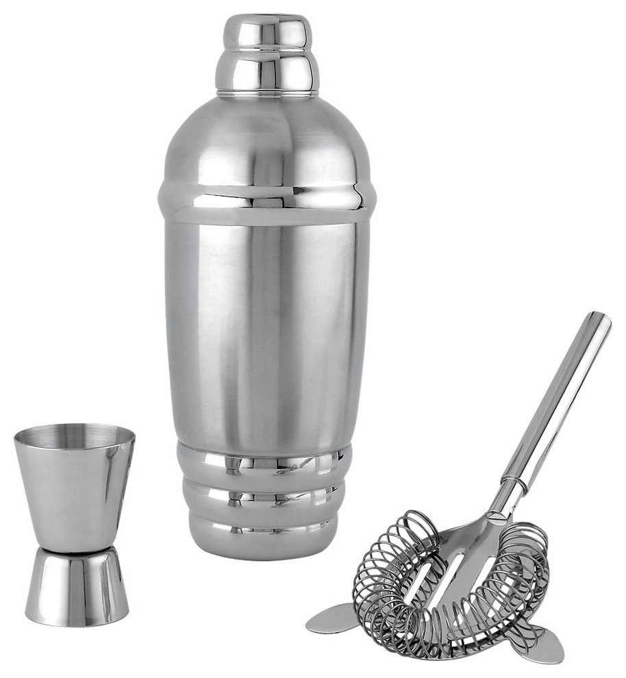 Tuscany Clas Metal Shaker With Strnr & Jig - Cocktail Shakers And Bar ...