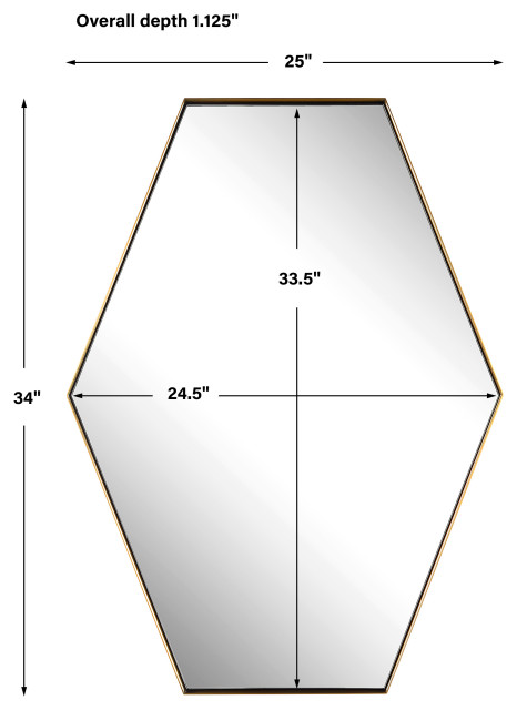 Uttermost Ankara Brass Hexagon Mirror - Contemporary - Wall Mirrors ...