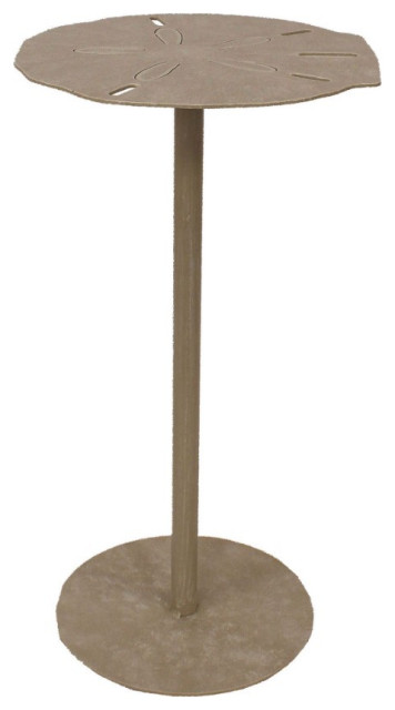 Sand Drink Table With Sand Dollar Top - Beach Style - Side Tables And ...