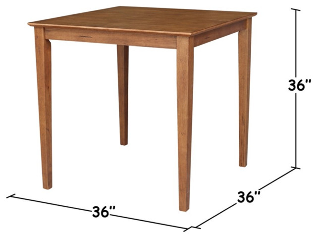 36 x 36 in Wood Counter Height Dining Table with Shaker Legs ...