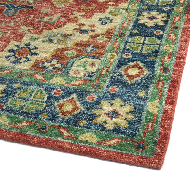 Atiqa Collection Rectangle Indoor Area Rug, 4' x 6' - Mediterranean ...