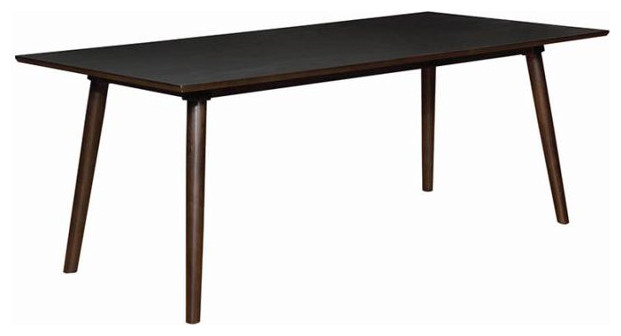 Contemporary Dining Table, Angled Legs With Rectangular Top, Medium ...
