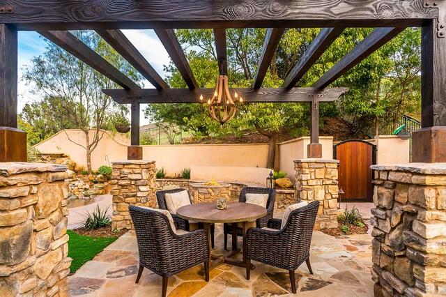 Rustic-Mediterranean Oasis - Mediterranean - Patio - Los Angeles - by ...