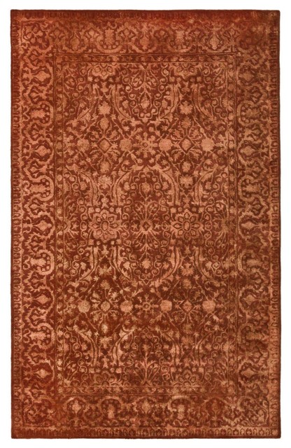 Silk Road Maroon Area Rug SKR213E, 2'6" x 4' - Traditional - Area Rugs ...