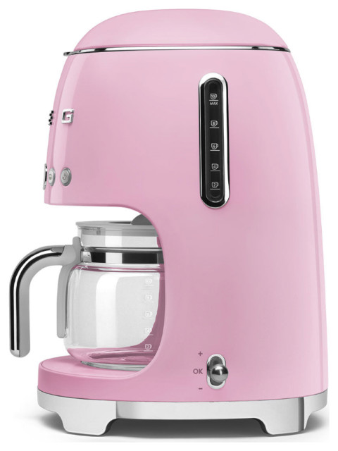 Smeg 50's Retro Style Aesthetic Pink Drip Coffee Machine - Modern ...