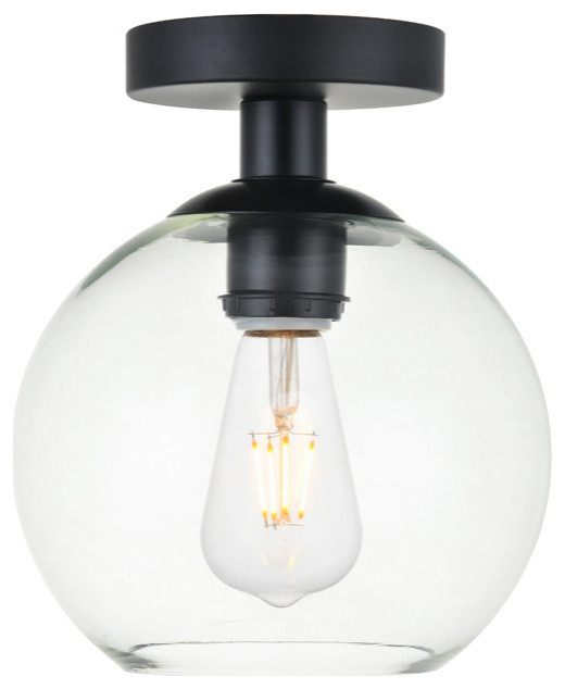 Elegant Baxter 1-Light Black Flush Mount - Contemporary - Flush-mount Ceiling Lighting - by ...