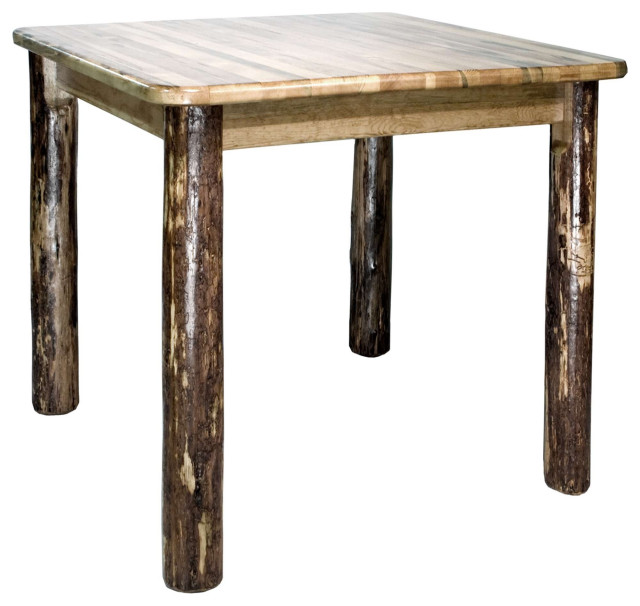 Glacier Country Collection Counter Height Square 4 Post Dining Table ...
