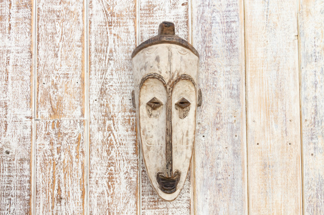 Ceremonial Painted Fang Ngil Mask - Tropical - Wall Sculptures - by De ...
