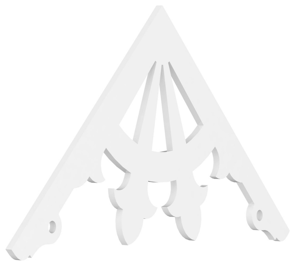 48"Wx8"Hx1"P, 4/12 Pitch Bordeaux Architectural Grade PVC Gable ...
