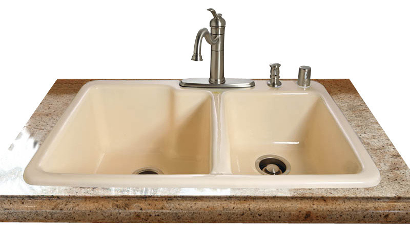 Extra Deep - High-Low Double Bowl - Self Rimming - Contemporary ...