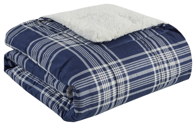 Woolrich Cottage Plaid 50x70" Berber Throw Blanket - Farmhouse - Throws ...