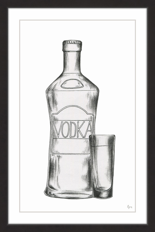 "Vodka" Framed Painting Print, 12"x18" - Contemporary - Prints And ...