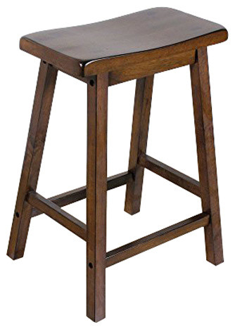 Acme Gaucho Stools, Set of 2, Walnut, 24" - Transitional - Bar Stools ...