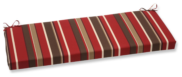 Monserrat Red Bench Cushion - Contemporary - Outdoor Cushions And ...