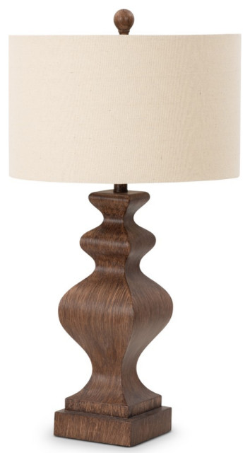 Set of 2 Rustic Brown Curvy Table Lamps - Traditional - Lamp Sets - by ...