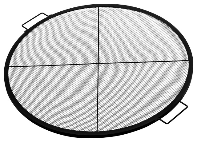 VEVOR Round Cooking Grate Fire Pit Grill Dia. 25" Steel Fire Pit ...