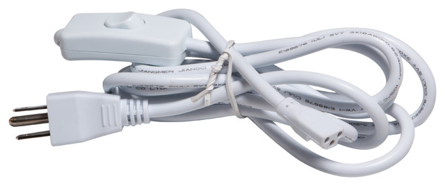 InteLED 6ft Power Cord With Plug and In-Line Switch, White ...