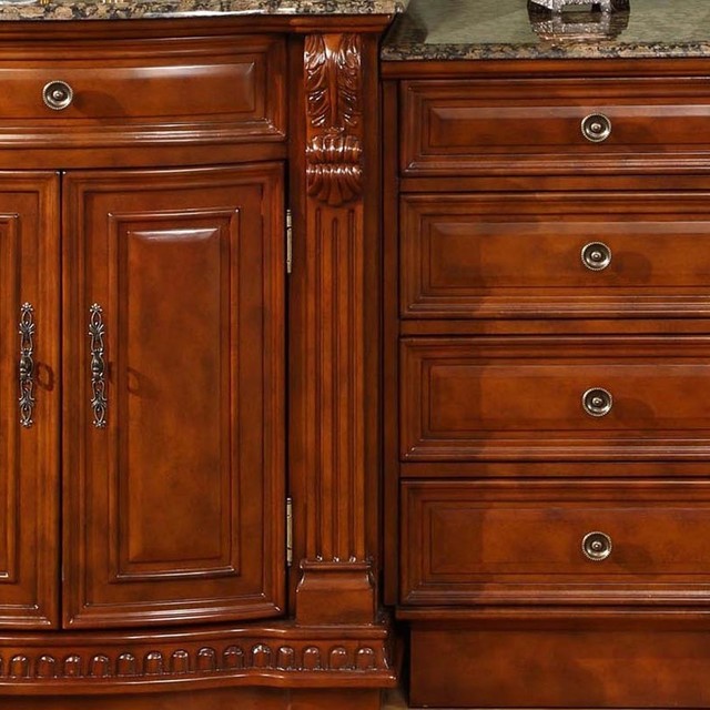 Traditional Style Bathroom Vanity Cabinet, Choice of Single or Double ...