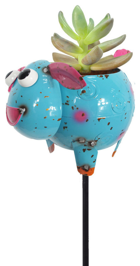 Metal Mini Sheep Planter Pot Outdoor Garden Stake Yard Art - Farmhouse ...