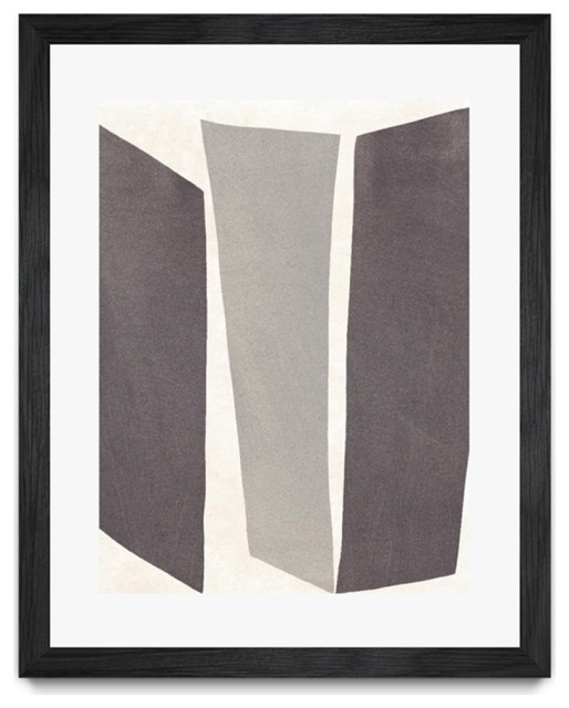 Giant Art 30x40 Colorblock Artifact II Matted and Framed in White ...