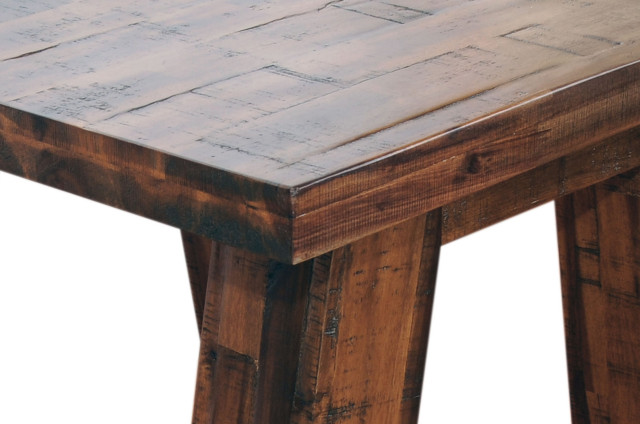 Cannon Vallen Trestle End Table - Rustic - Side Tables And End Tables ...