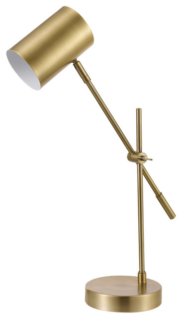 Pratt 20" Matte Brass Desk Lamp - Door Levers - by Buildcom | Houzz