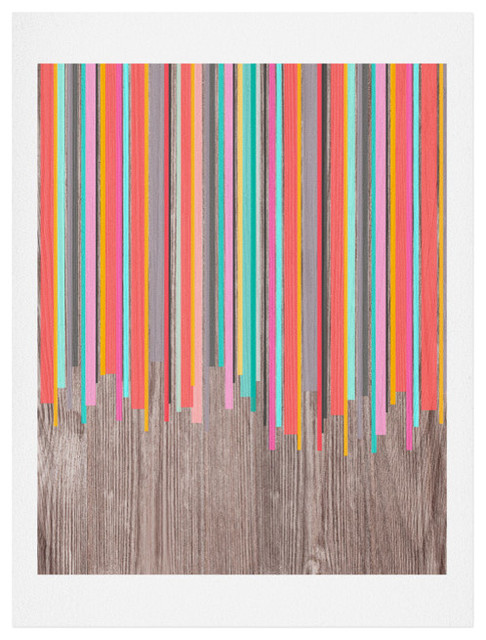 Deny Designs Iveta Abolina Stripe Happy Art Print, 11x14 (Printed area ...