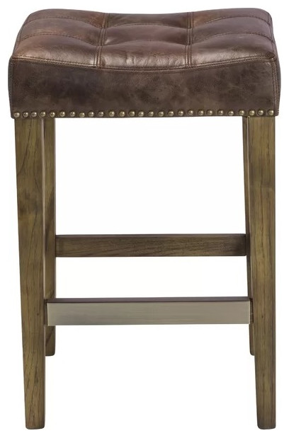 Leather Stool, Bar - Transitional - Bar Stools And Counter Stools - by ...