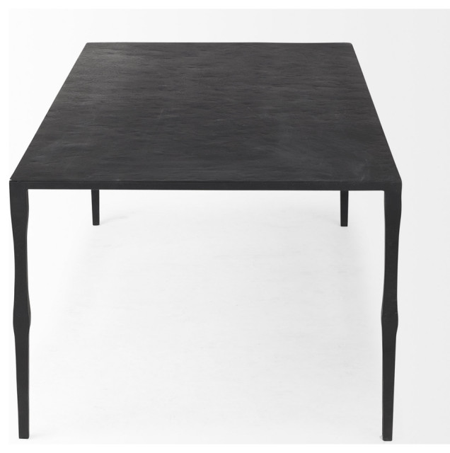 Minimal Black Iron Rectangular Coffee Table - Industrial - Coffee ...