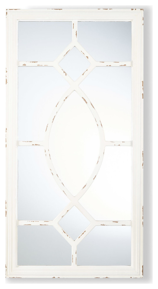 Zoe Rectangular Wooden Rustic Farmhouse Mirror - Farmhouse - Wall ...