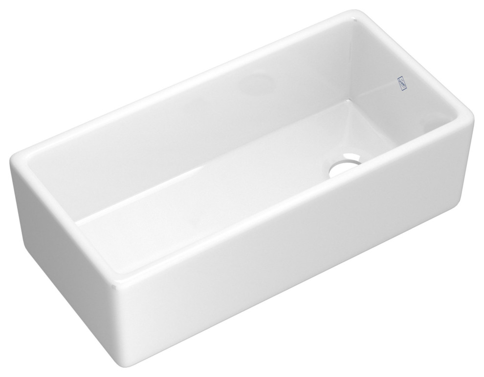 Shaws MS3618 Shaker 36" Farmhouse Single Basin Fireclay Kitchen ...