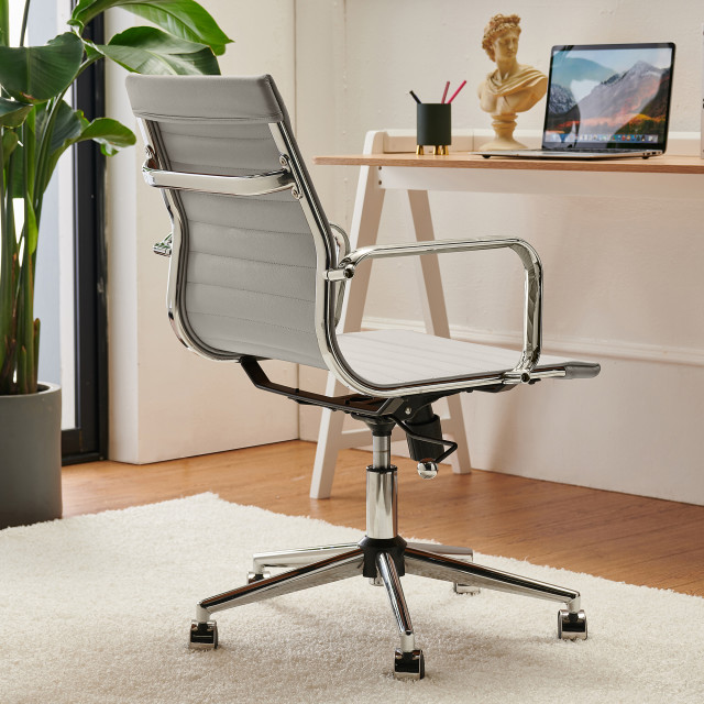 Home Office Computer Chair Ergonomic Mid Back Desk Chair - Contemporary ...