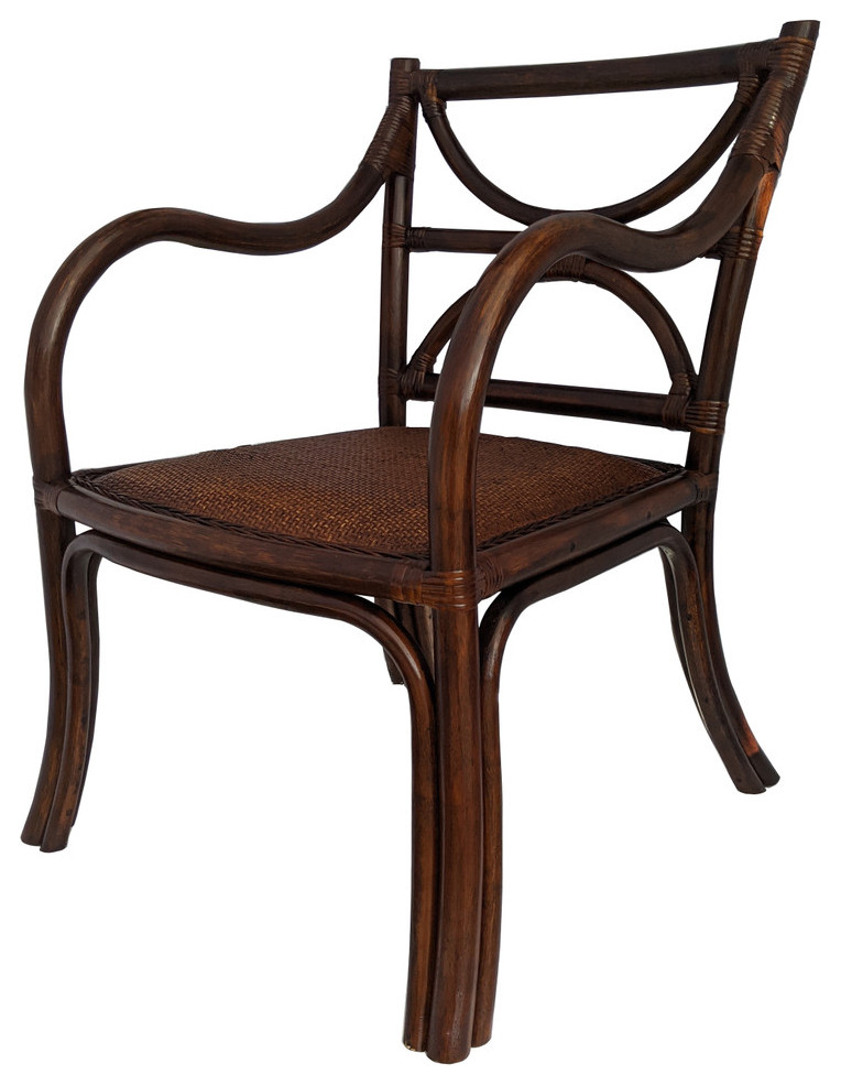 Oriental Rattan Arm Chair - Tropical - Dining Chairs - by Oriental ...