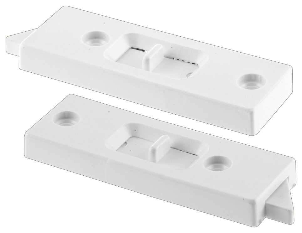 White Vinyl Vertical Hung Sliding Window Lock, 2Pack - Window Hardware ...