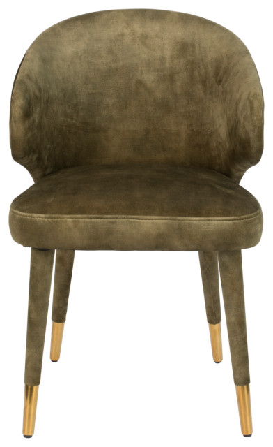 Curved Back Upholstered Chair | Dutchbone Lunar - Midcentury - Dining ...