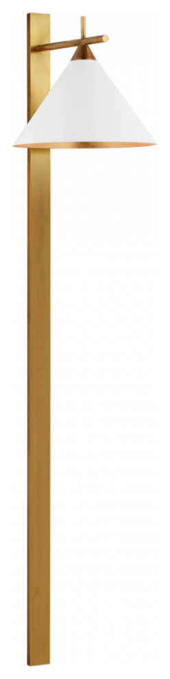 Cleo Statement Wall Sconce, 1-Light, Antique-Burnished Brass, 12"W ...