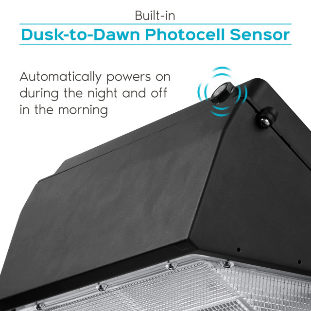 Dusk to Dawn LED Wall Pack 60W 5000K 7085lm IP65 Waterproof ...