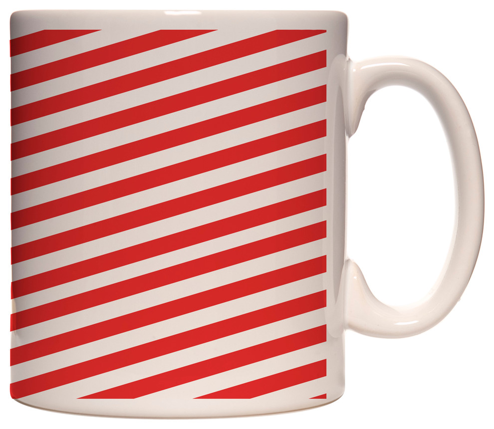 Peppermint Stripe Mug, 11 - Contemporary - Mugs - by Imaginarium Goods ...