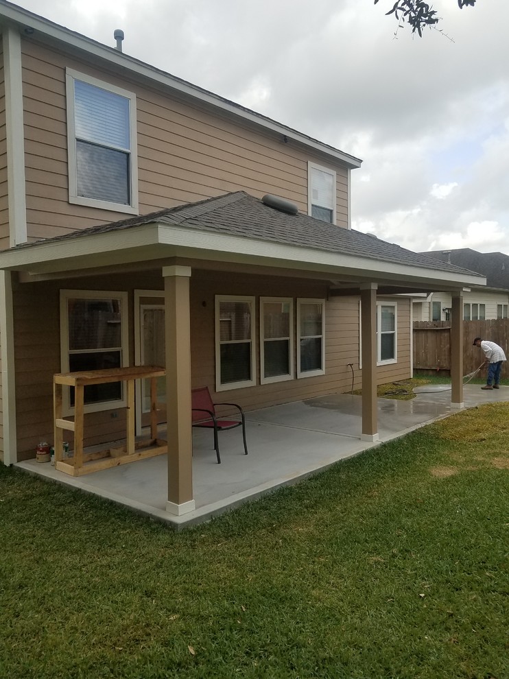 covered patio addition - Houston - by Helms Landscape Design, LLC | Houzz