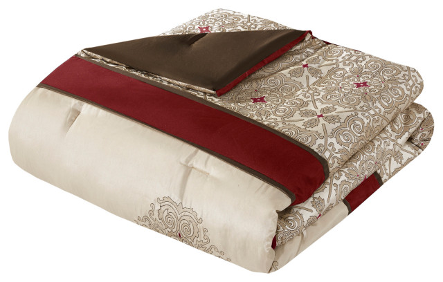 Madison Park Donovan 7 Piece Jacquard Comforter Set Traditional