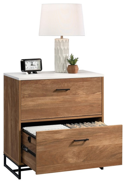 Pemberly Row Engineered Wood Lateral File in Sindoori Mango/Brown ...