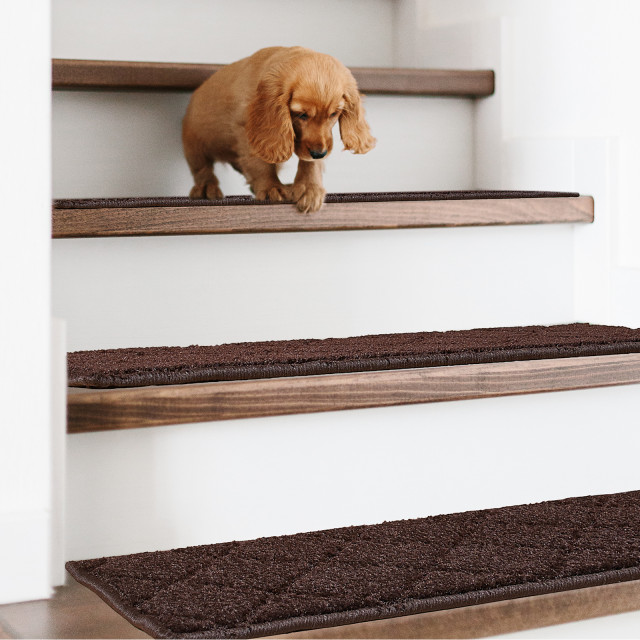 VEVOR Stair Treads Indoor Stairs Carpet 9"x28" 15 -Pieces Stair Rugs ...